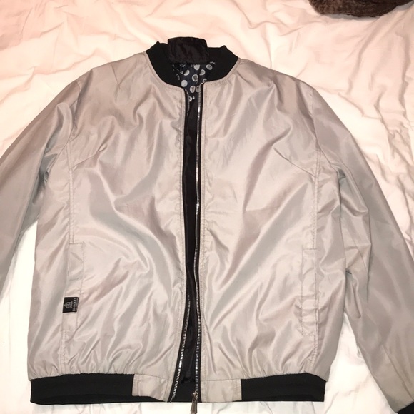 Jackets & Coats | Mens Silver Bomber Jacket | Poshmark